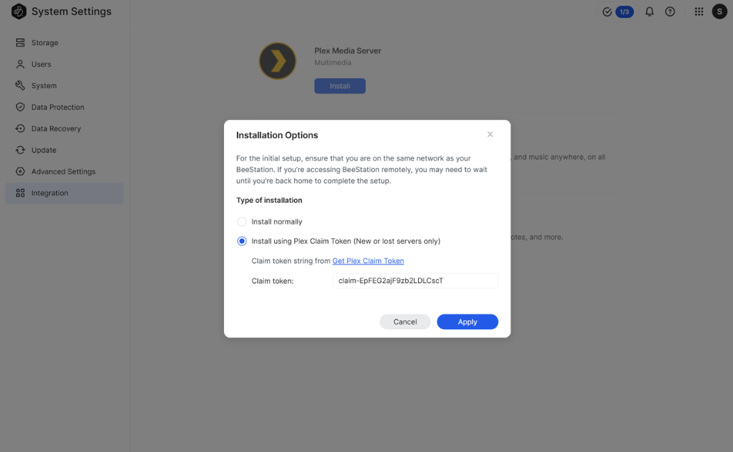 How do I set up Plex Media Server on BeeStation Plus (BST170-8T ...