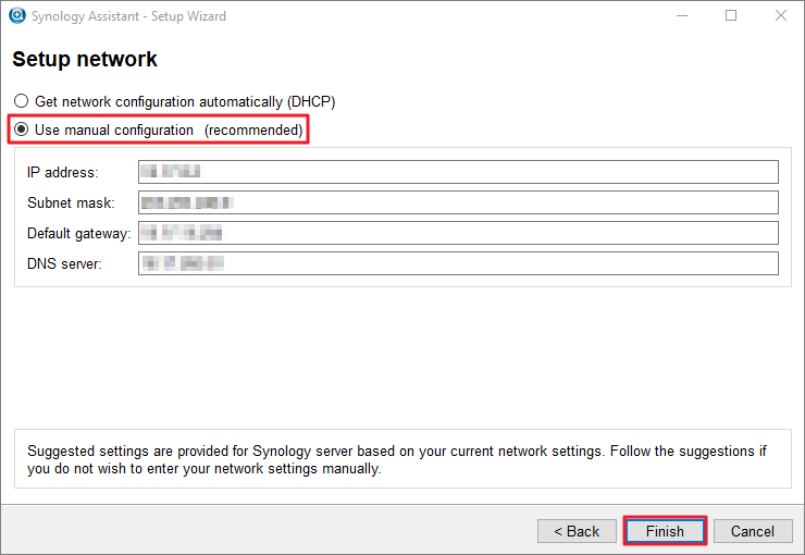 How do I manually set up an IP address for BeeStation during the setup process? - Synology ...
