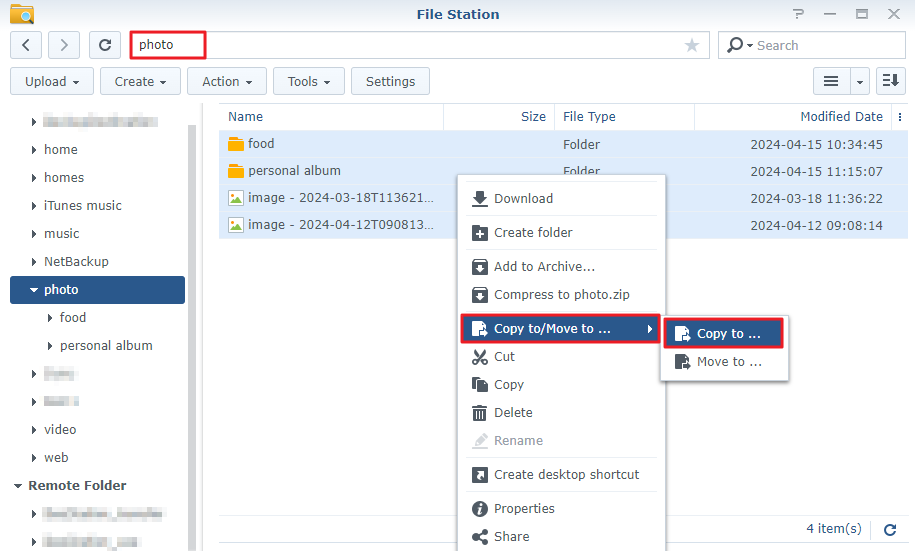 How do I transfer photos and videos from Synology NAS to BeeStation ...