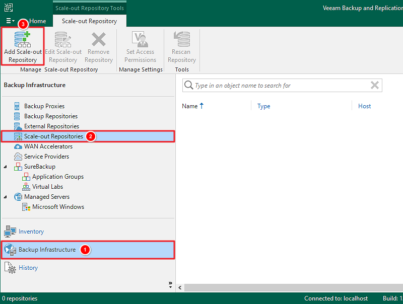 How do I set up the infrastructure in Veeam for data backup to C2 ...