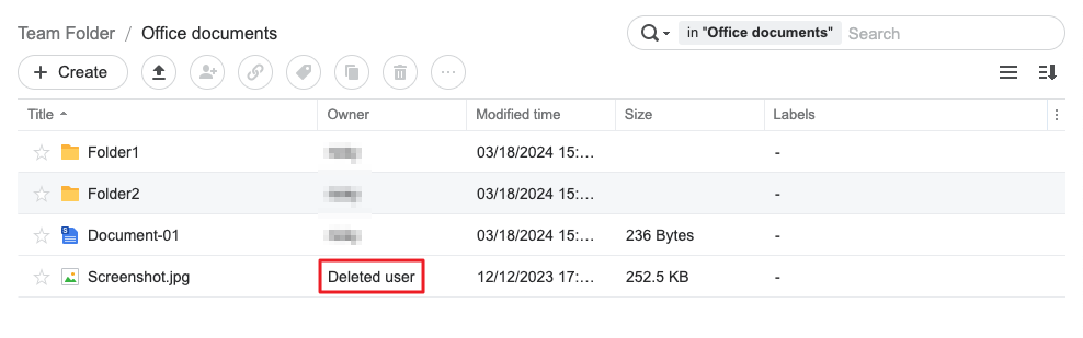 The "Owner" field of a file displays "Deleted user". What can I do? - Synology Knowledge Center