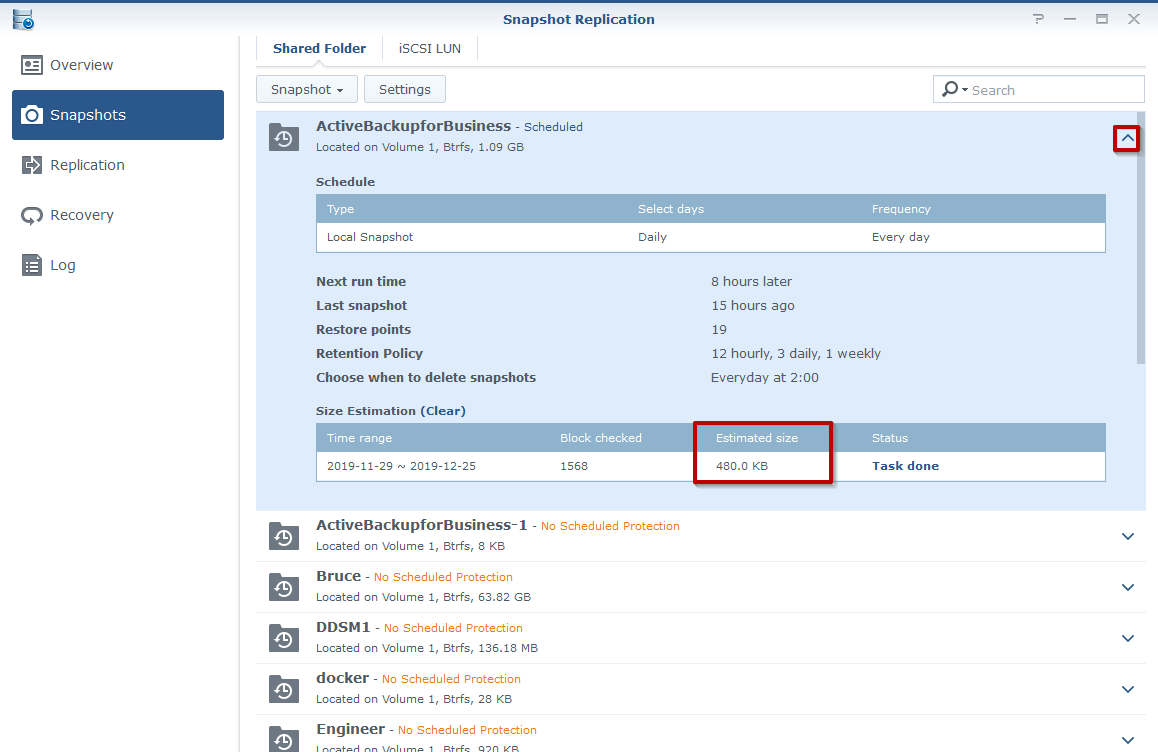 How Can I Free Up The Space Consumed By Snapshots Synology Knowledge Center