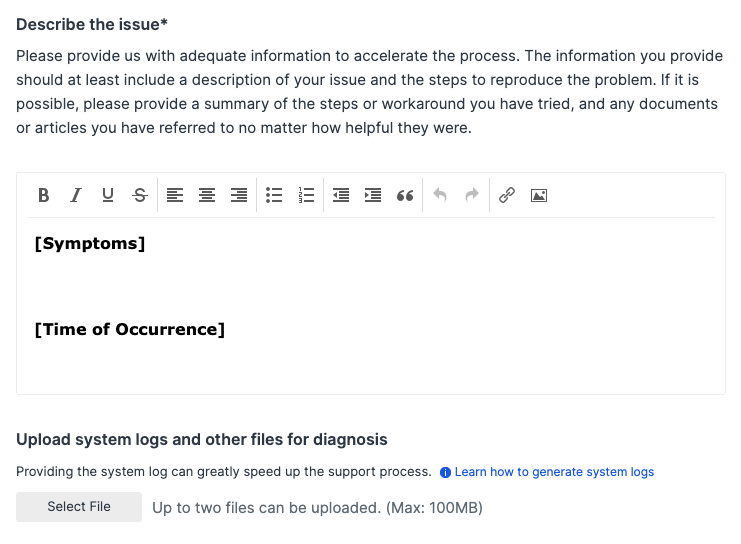 How do I generate and upload system logs for support tickets ...