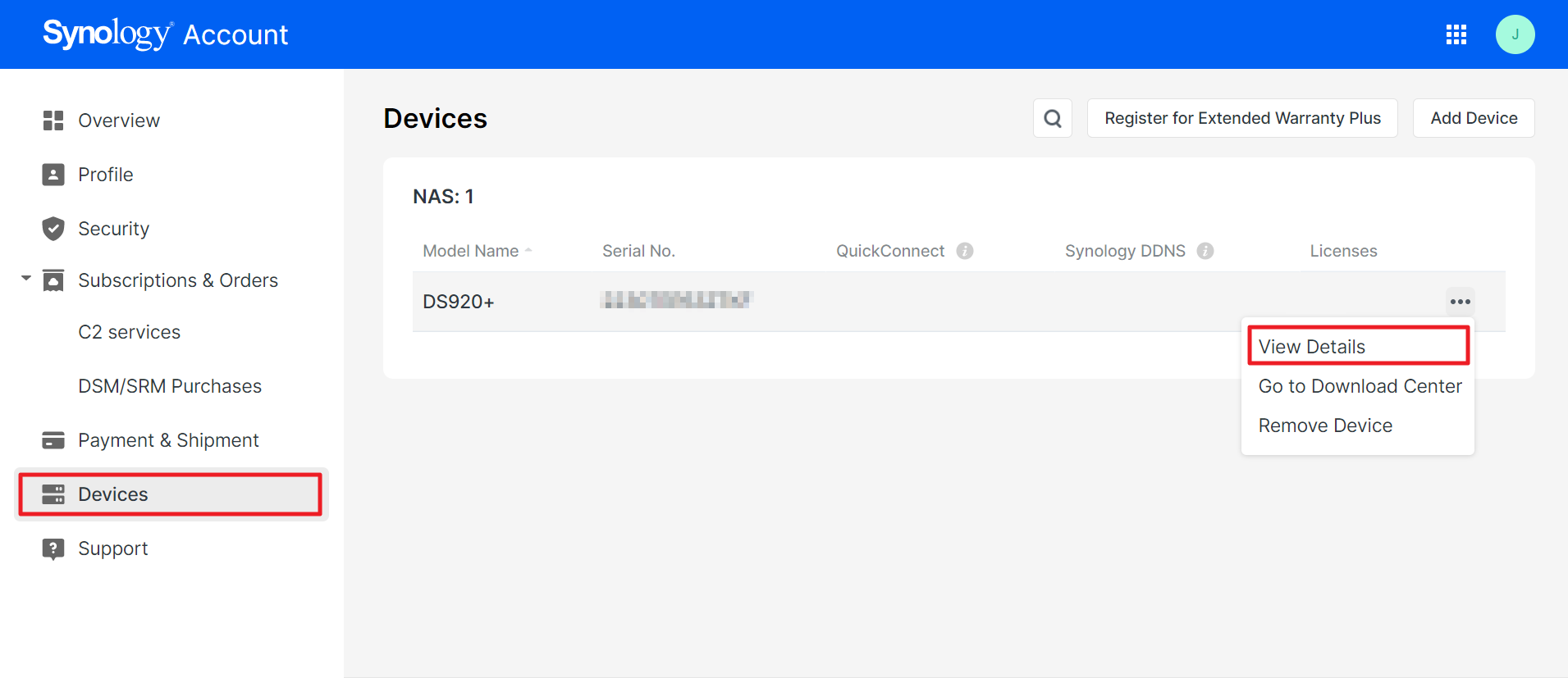 How Do I Register For EW201 Or EW202 Synology Knowledge Center