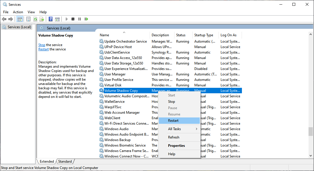 How do I fix Active Backup for Business error code 0x80042308 ...