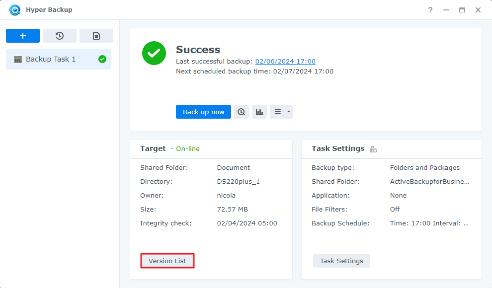 What can I do if I am informed of insufficient quota of backup ...