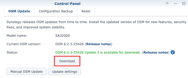 What is the controller update process when updating DSM on Synology ...