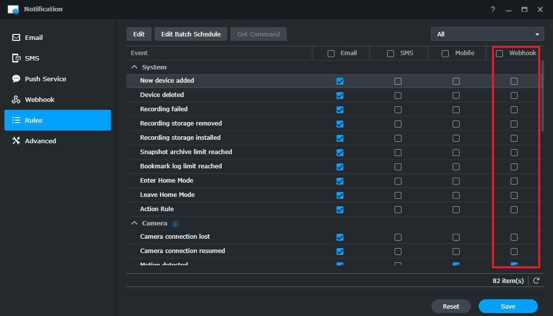 Surveillance Station の通知を Synology Chat、Discord、LINE、Microsoft Teams、Slack に送信するにはどうすればよいですか ...