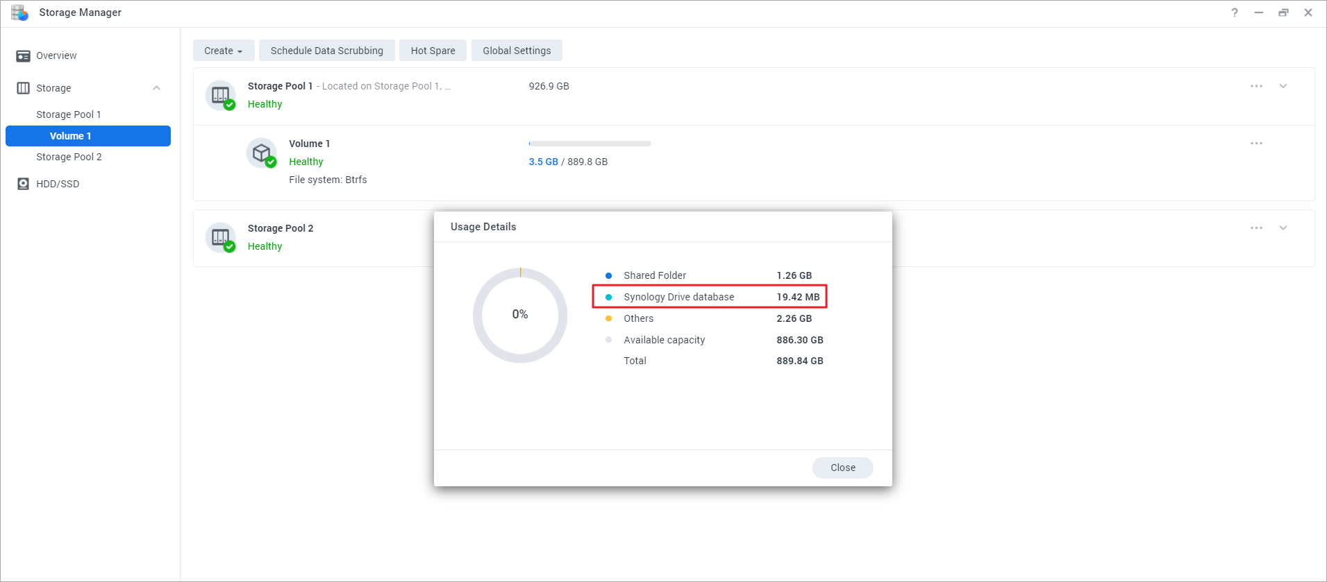 How Do I Check The Amount Of Storage Synology Drive Server Uses 