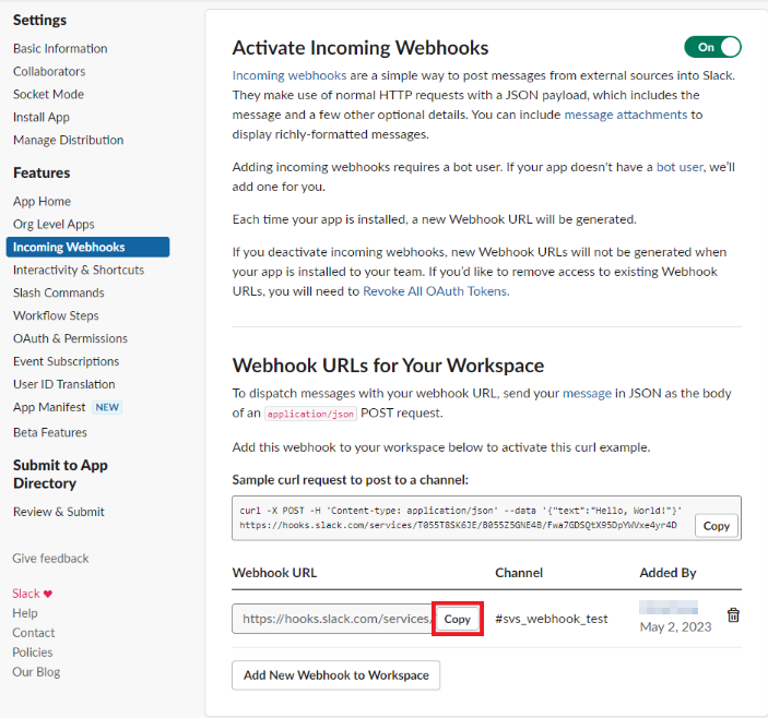 How do I send Surveillance Station data to Slack via webhooks? - Synology Knowledge Center