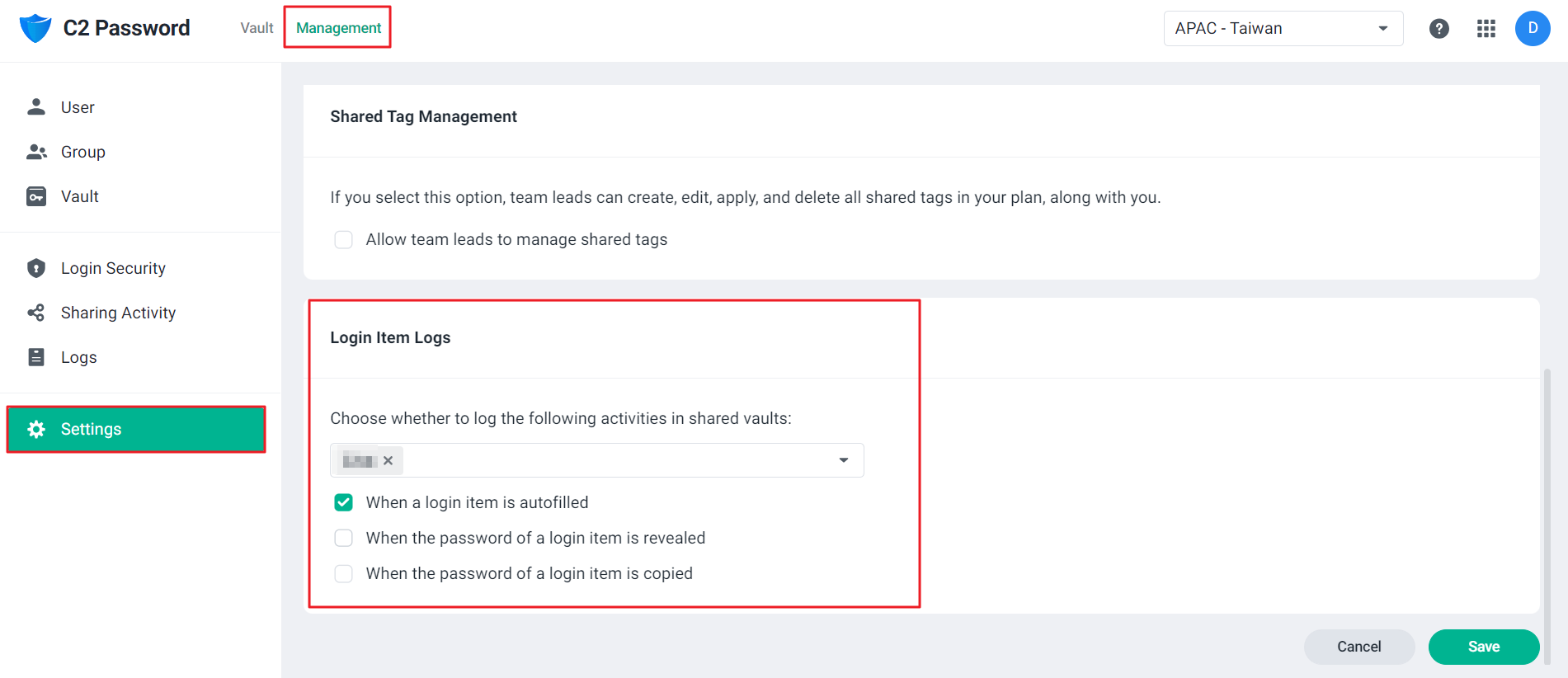 View logs on C2 Password Business - Synology Knowledge Center