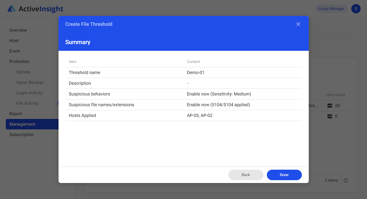 Active Insight web portal - Management - Synology Knowledge Center