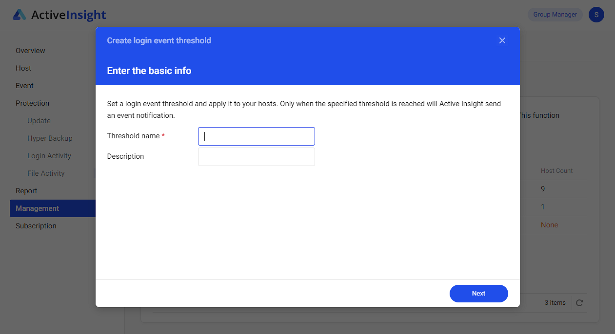 Active Insight web portal - Management - Synology Knowledge Center