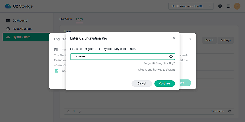 Audit Hybrid Share logs - Synology Knowledge Center
