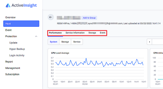Active Insight web portal - Host - Synology Knowledge Center