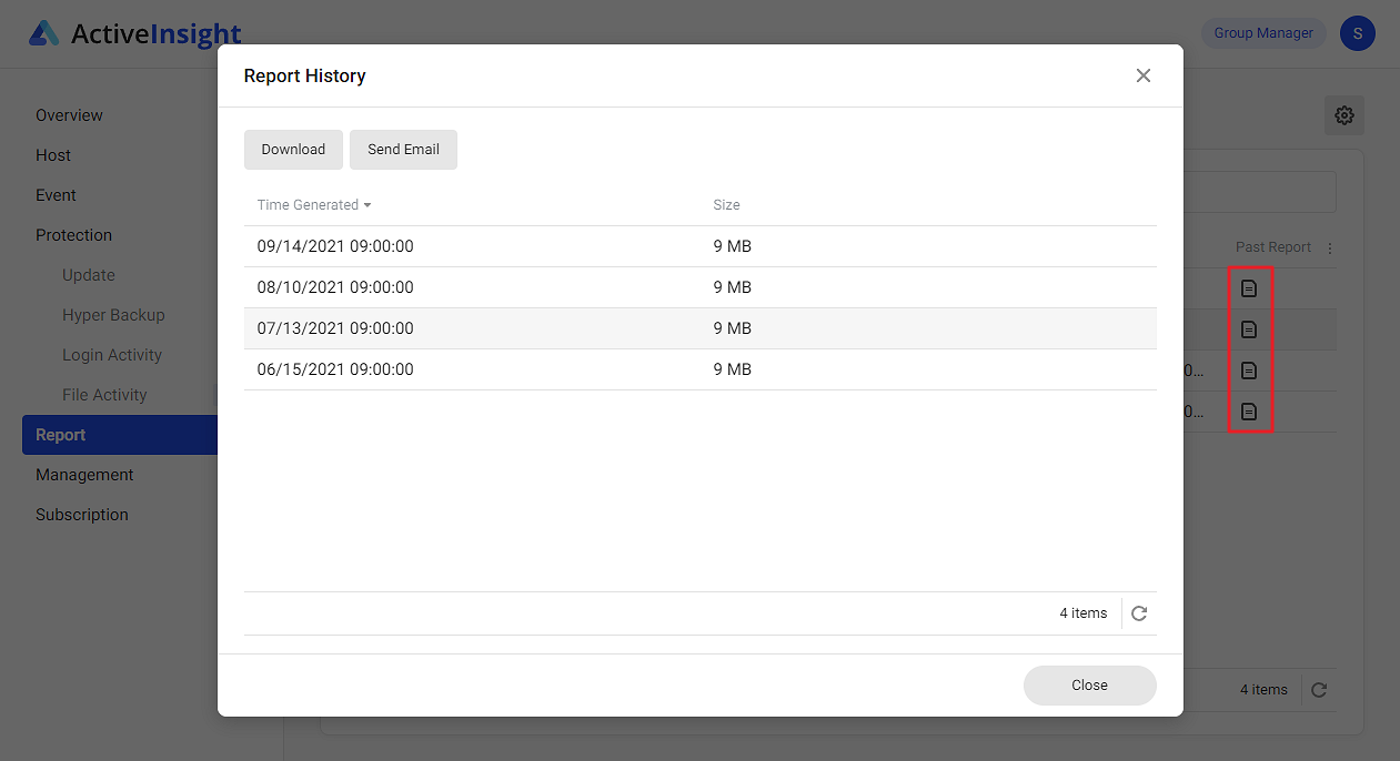 Active Insight web portal - Report - Synology Knowledge Center