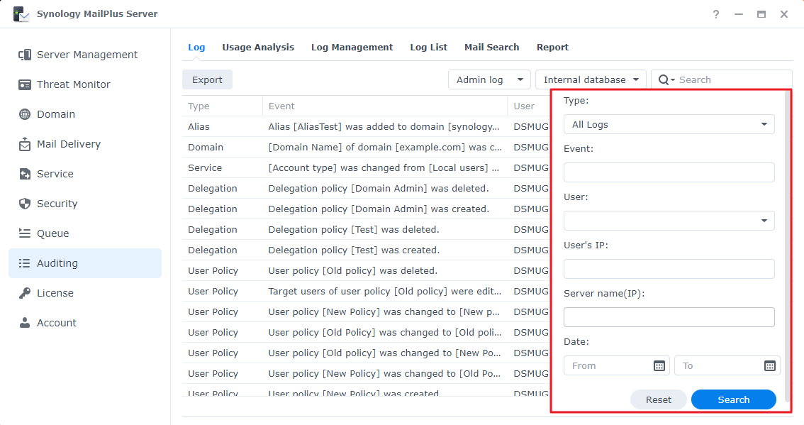 Synology MailPlus Server Administrator's Guide - Based on version 3.1